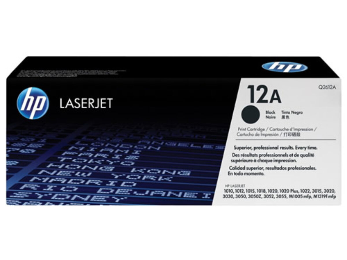 HP 12A (Q2612A) Black Original LaserJet Toner - Jostel Enterprises Ltd