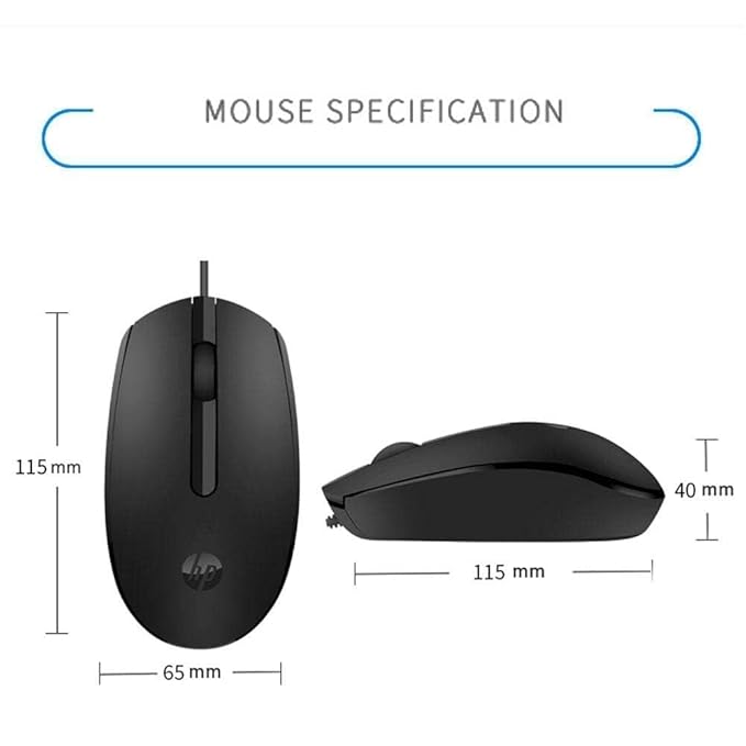 HP M10 Wired USB Mouse with 3 Buttons High Definition 1000DPI Optical Tracking - Jostel ...